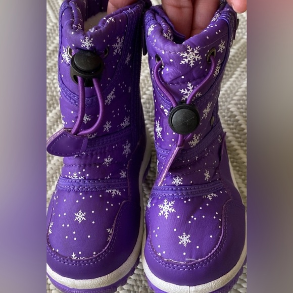 Merence | Shoes | Little Girls Snow Purple Faux Fur Winter Ski Ankle ...